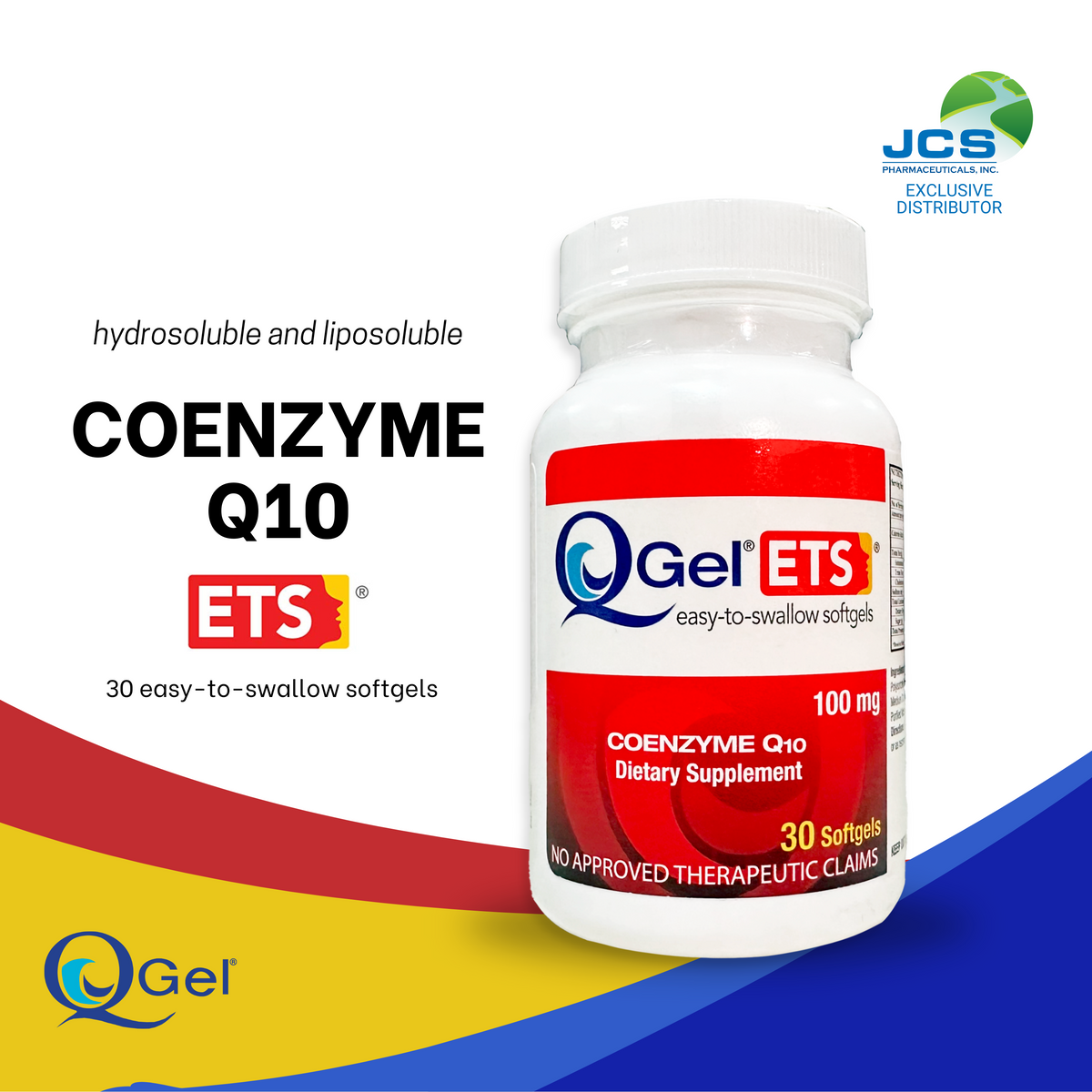 Q-Gel ETS Coenzyme Q-10 30 Softgels – JCS Pharmaceuticals