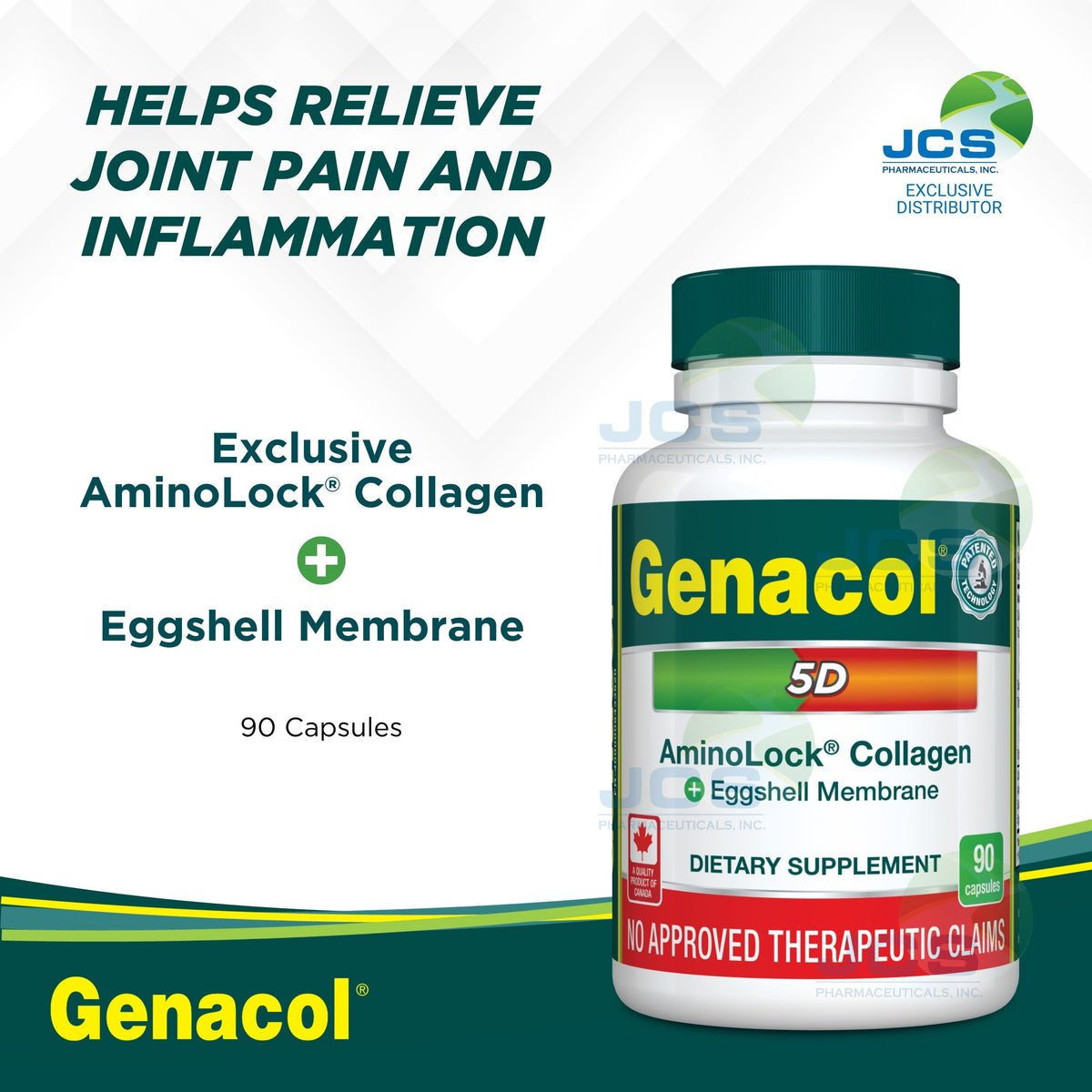 Genacol 5D AminoLock Collagen with Eggshell Membrane 90 Capsules – JCS ...