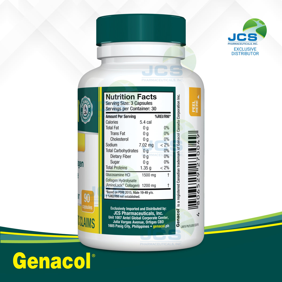Genacol Plus AminoLock Collagen with Glucosamine 90 Capsules – JCS ...