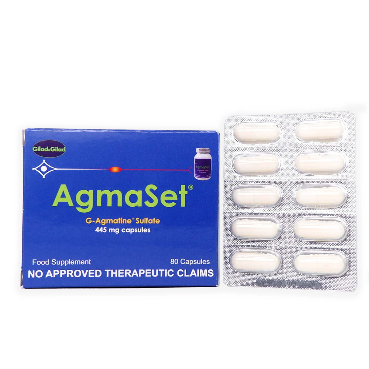 AgmaSet G-Agmatine Sulfate 80 Capsules – JCS Pharmaceuticals